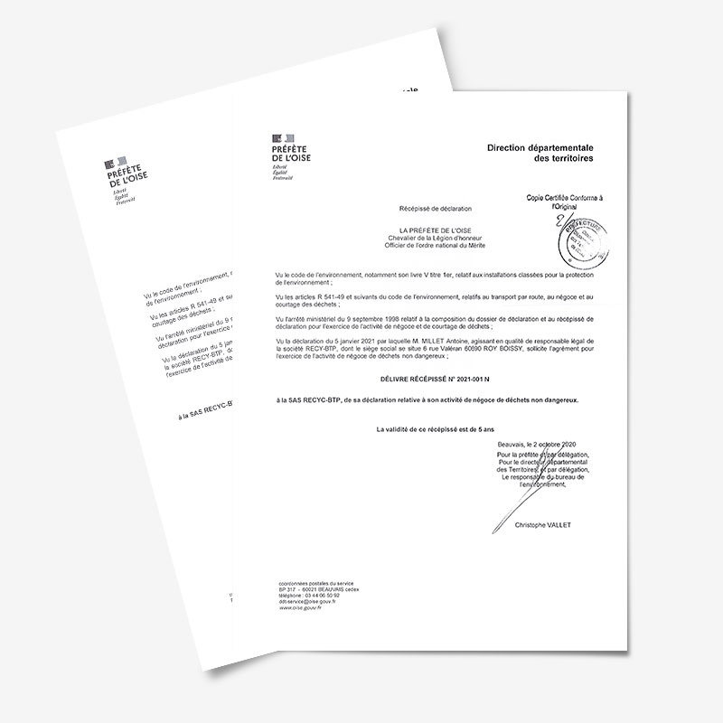 Location de bennes Déchets de Chantier Bâtiment | RECYC-BTP